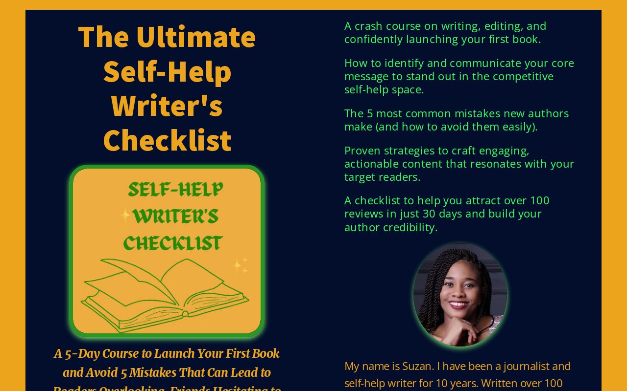 The Ultimate Self-Help Writer's Checklist